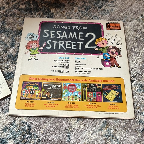 Other | Vintage 1972 Sesame Street 12 Disneyland Records | Poshmark
